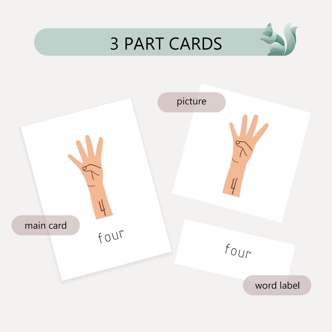 ASL Numbers Flashcards 0-10 for Learning, American Sign Language ...