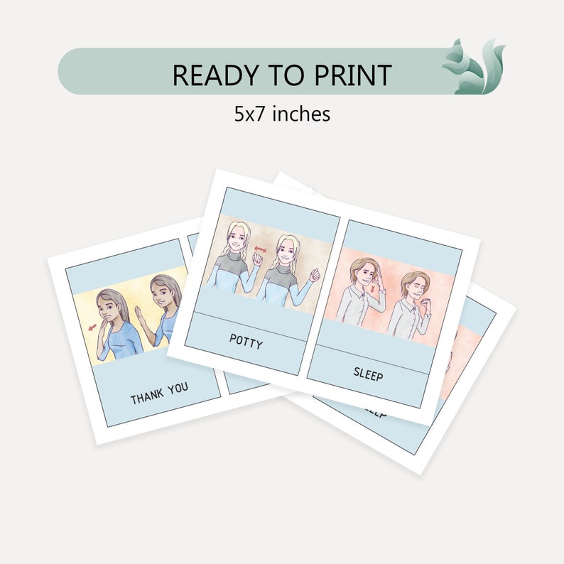ASL Baby Sign Language Flashcards, Montessori & Special Education ...