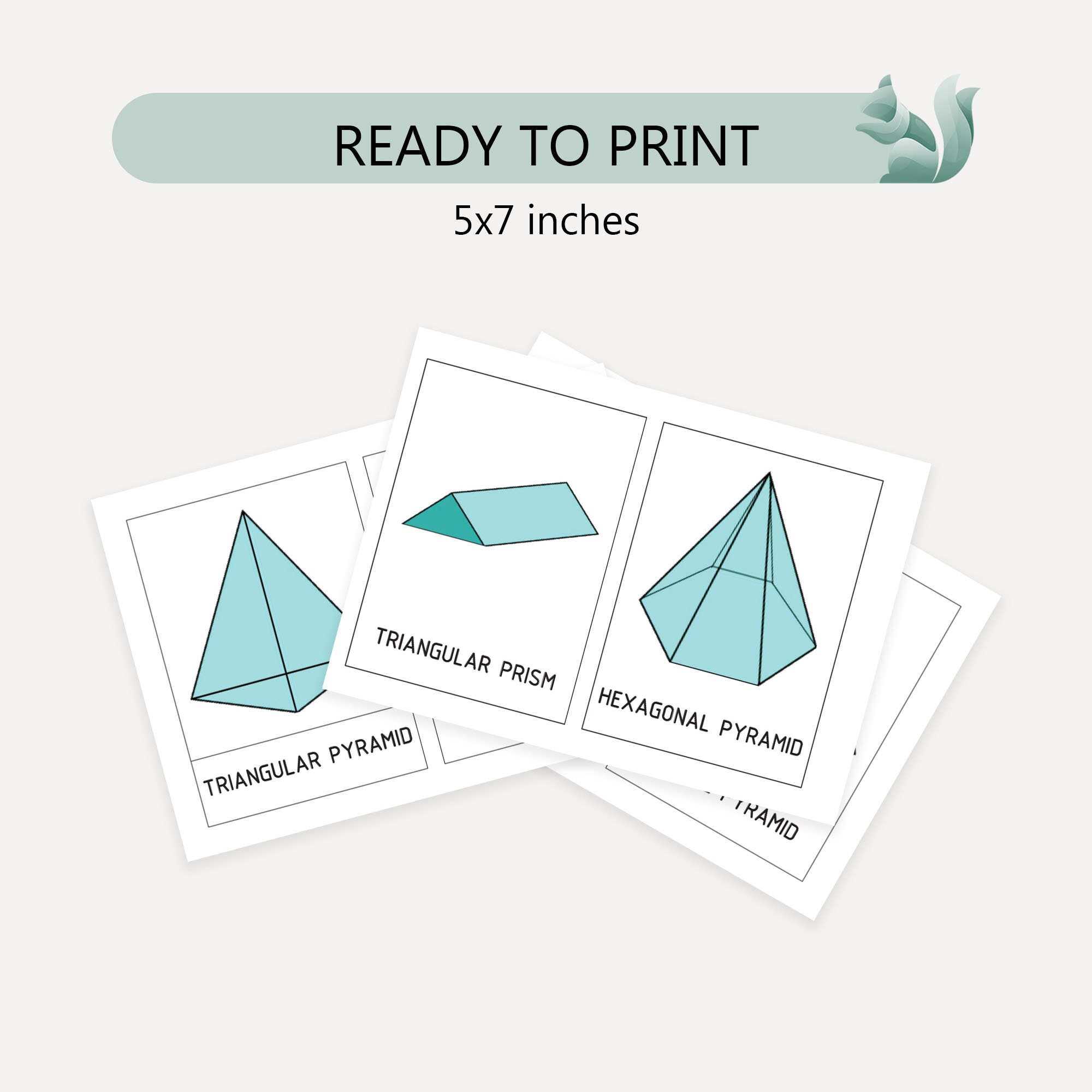 3D SHAPES Flashcards - 17 List of Three-dimensional Geometric Shapes ...