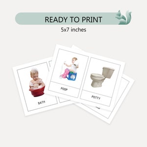 BATHROOM Routines Flahcards With Real Images - 54 Bathroom Flash Cards ...