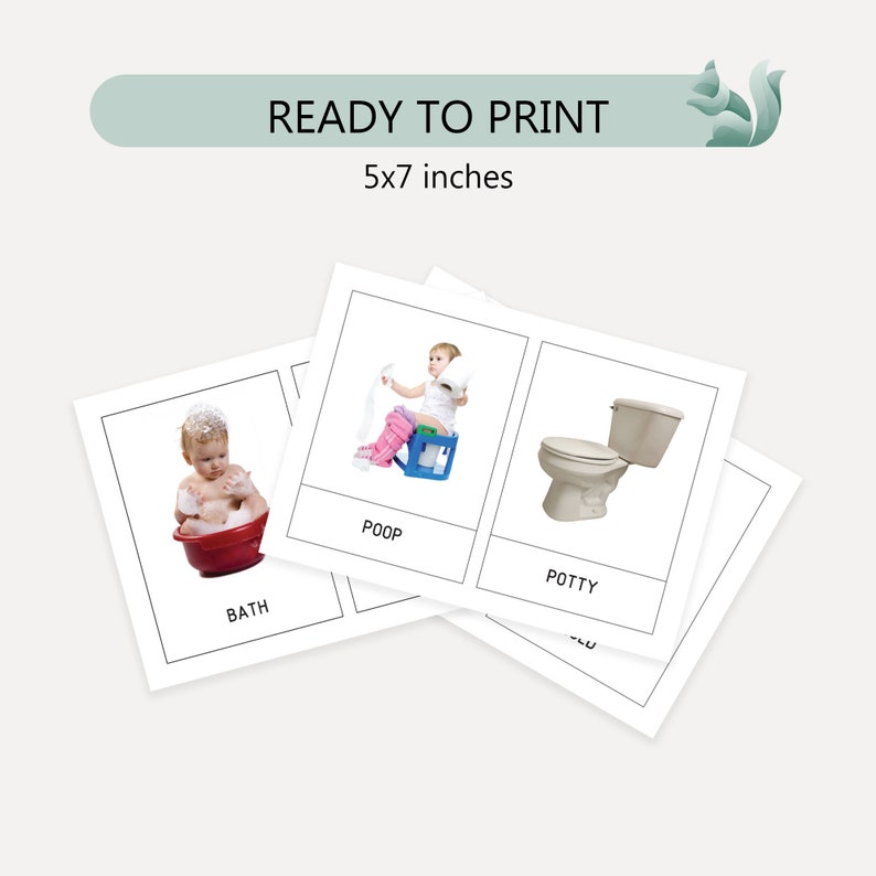 Bathroom Routine Flashcards – Montessori Cards With Real Images ...