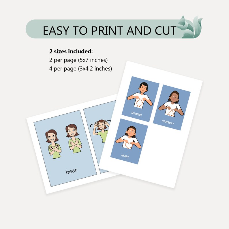 ASL SHAPES Flash Cards, American Sign Language 14 Shapes Flashcards ...