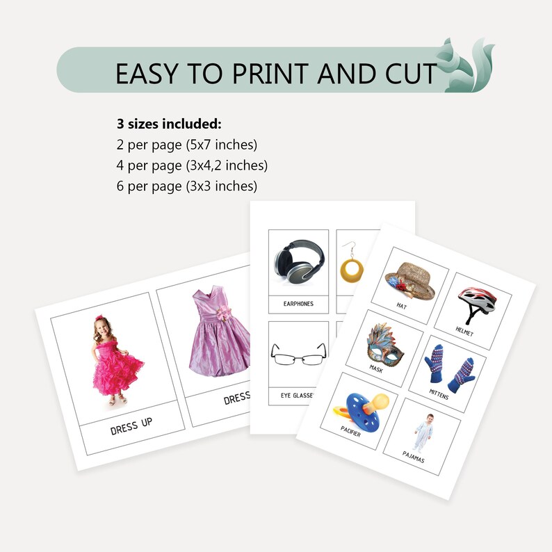 CLOTHES & ACCESSORIES Flashcards With Real Images 51 Printable Flash ...