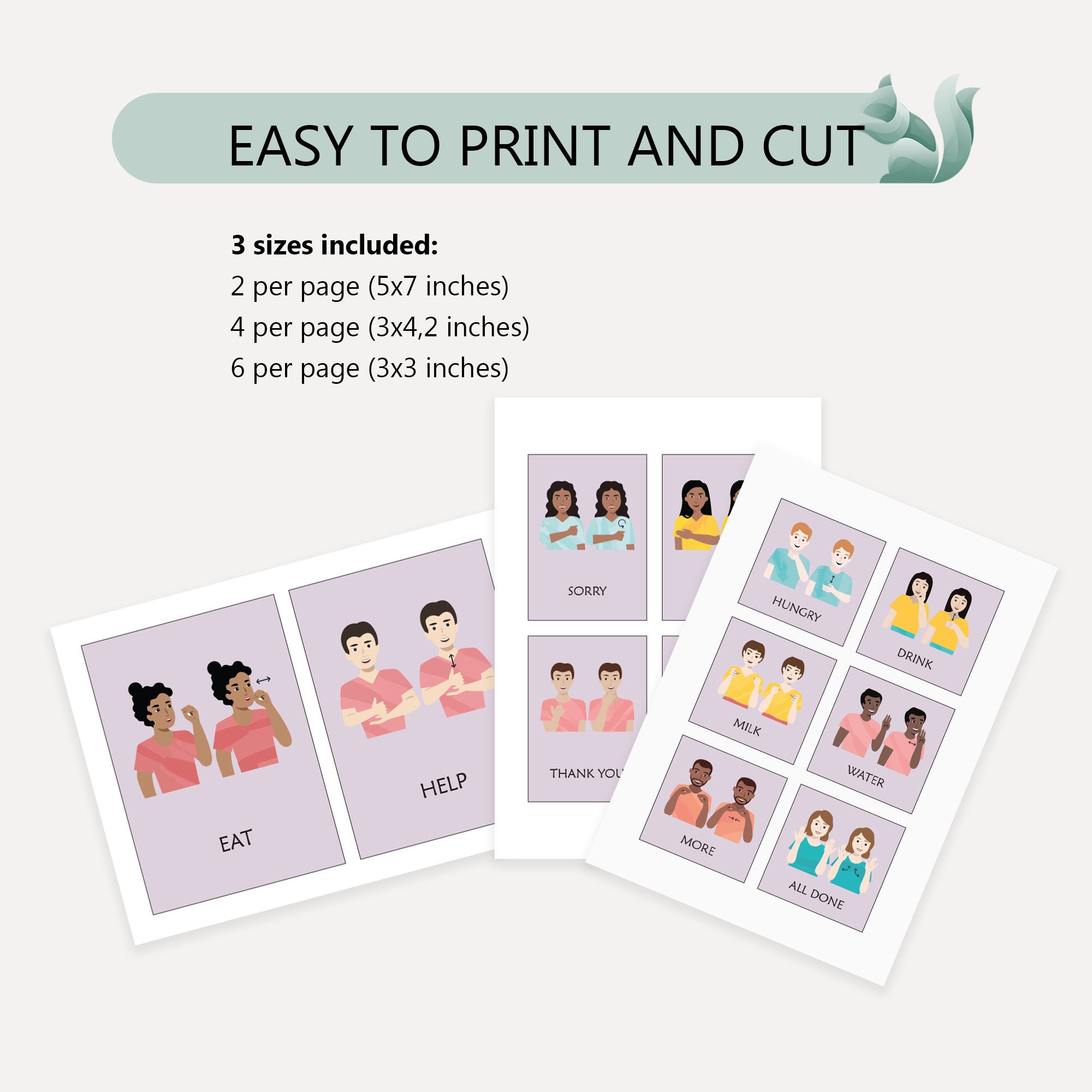 Baby Sign Language Flashcards, ASL Baby Words (digital Download) - Etsy