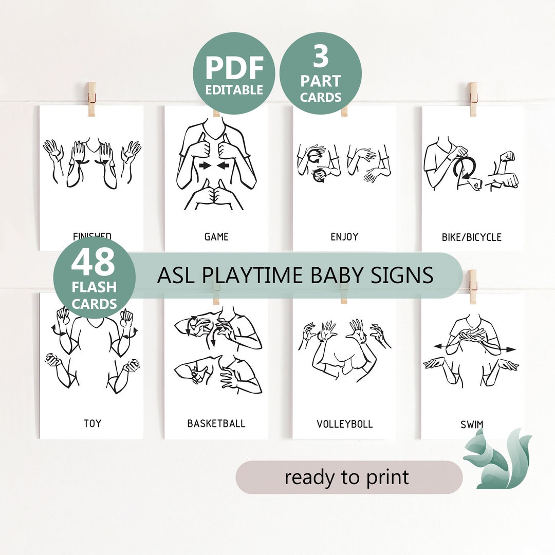 Must Know 'playtime' Baby Sign Language Words, American Sign Language ...