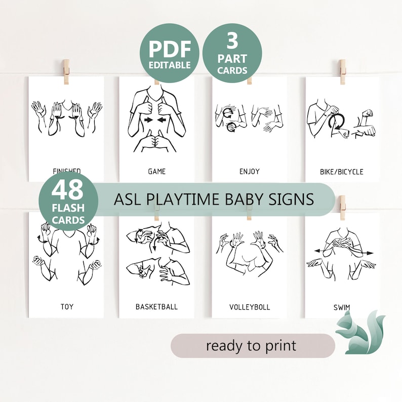 Must Know 'playtime' Baby Sign Language Words, American Sign Language ...