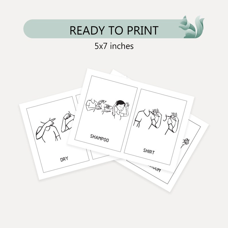 ASL BATHROOM Routines, American Sign Language Bathroom Signs, Bathroom ...