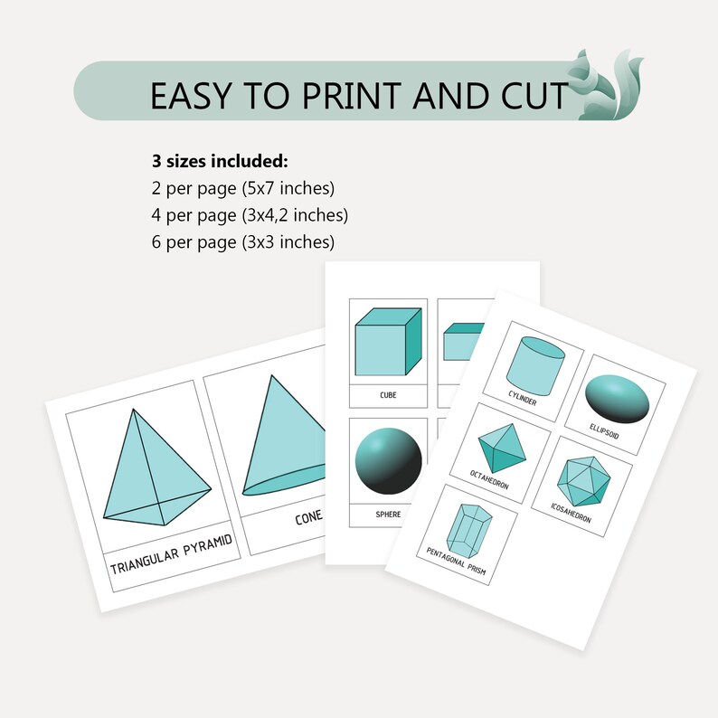 3D SHAPES Flashcards 17 List of Three-dimensional Geometric Shapes With ...