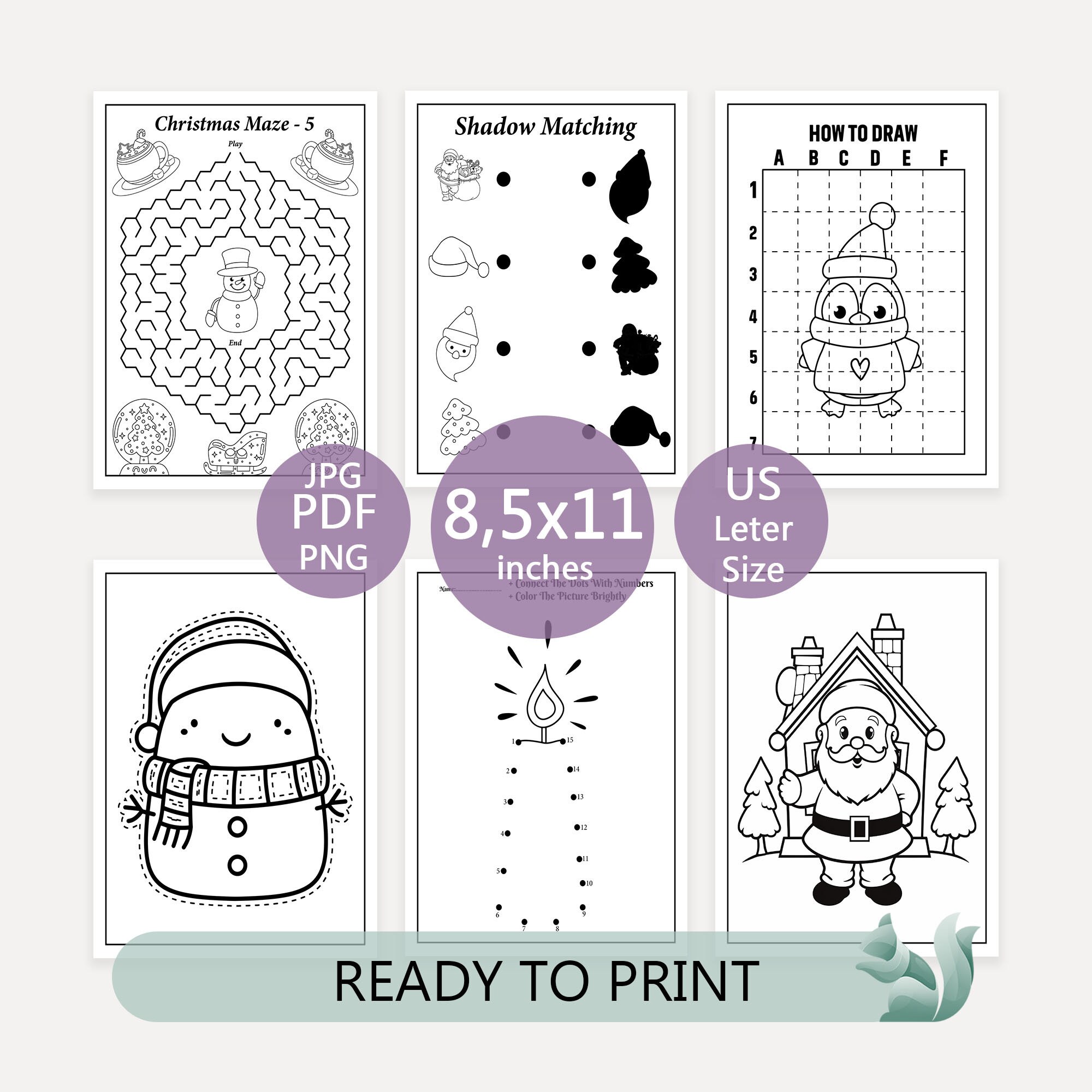 Printable Christmas Activities Christmas Activity Bundle - Etsy