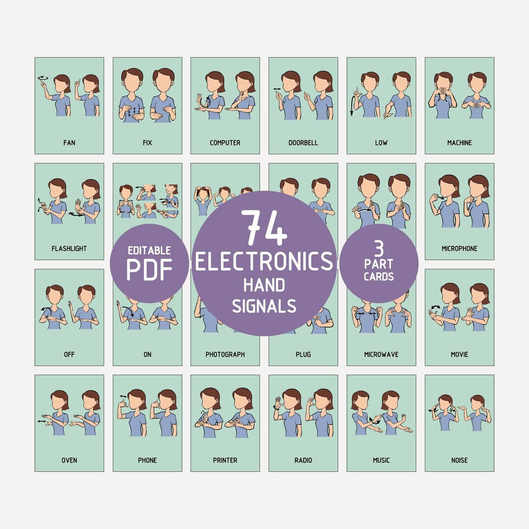ASL TECHNOLOGY Hand Signals, American Sign Language Electronics ...