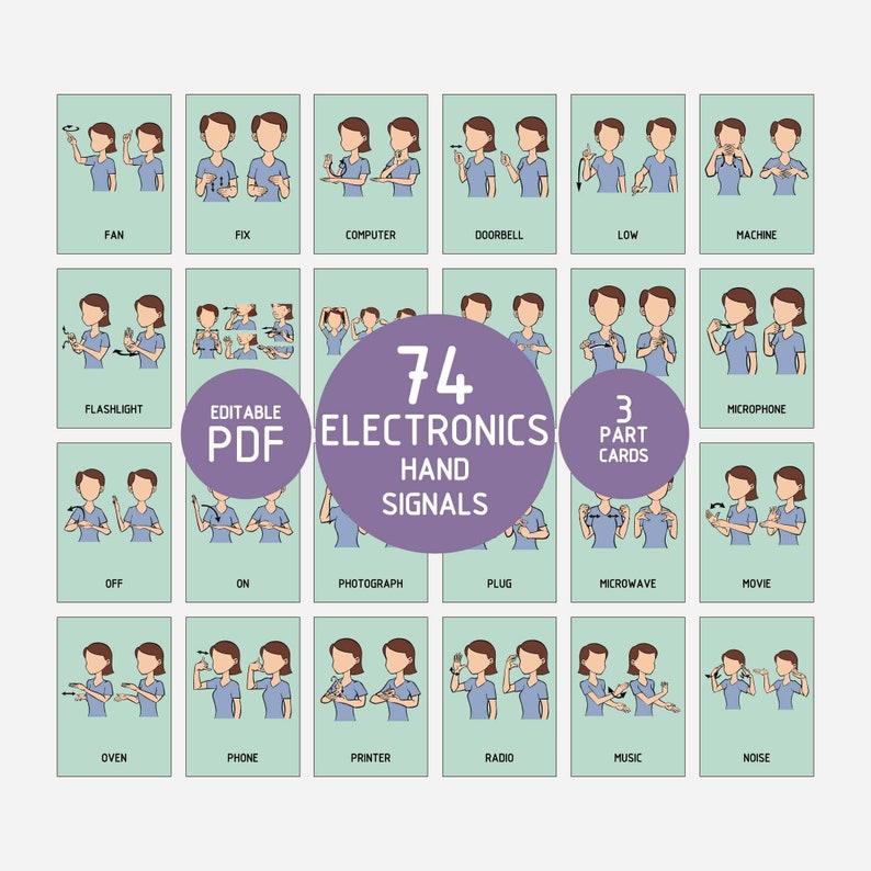 ASL TECHNOLOGY Hand Signals, American Sign Language Electronics ...