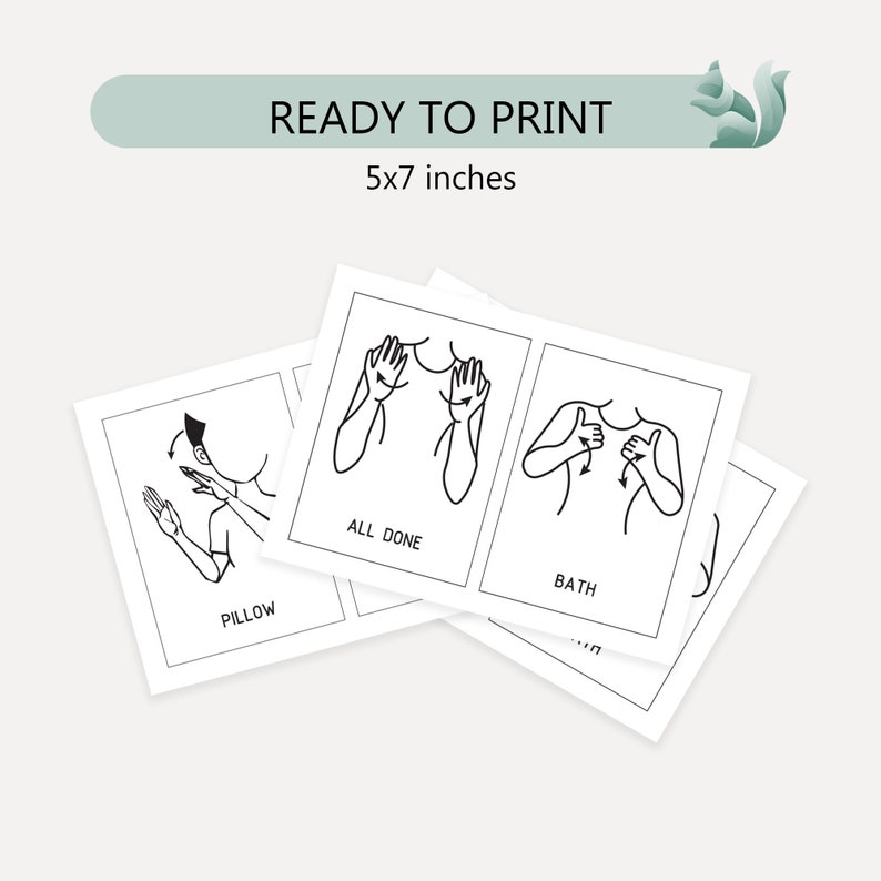 ASL BEDTIME ROUTINES Hand Sıgnals Flashcards, American Sign Language ...