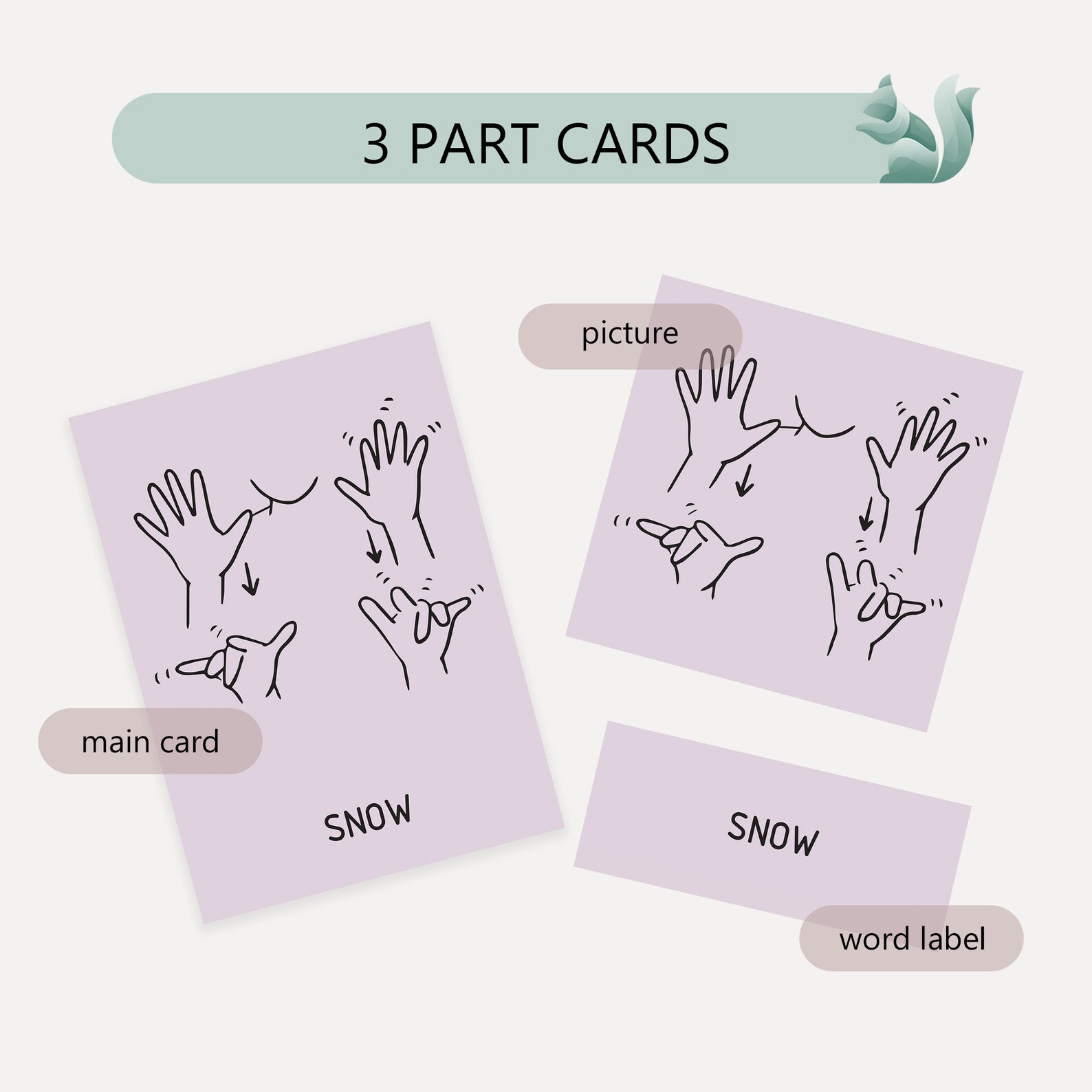 ASL Weather & Seasons Flash Cards, Sign Language (digital Download) - Etsy