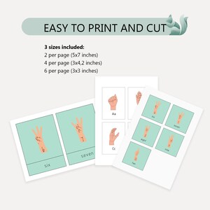 ASL Alphabet and Numbers Flashcards Set of 2, American Sign Language ...