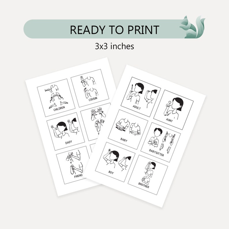 ASL Family Members & Stages Words, American Sign Language Family Signs ...