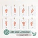 ABC Sign Language Flash Cards, American Sign Language Alphabet Cards ...