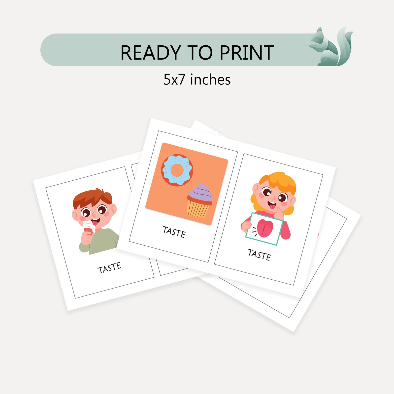 5 Senses Editable Flashcards, Printable Five Senses of Human Body ...