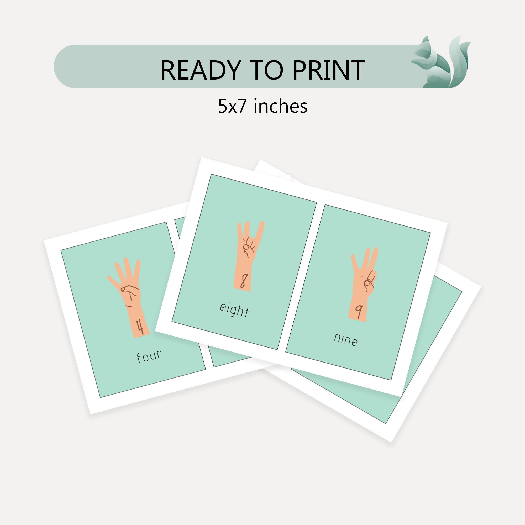 American Sign Language Numbers Flashcards 0-10 for Learning, ASL ...