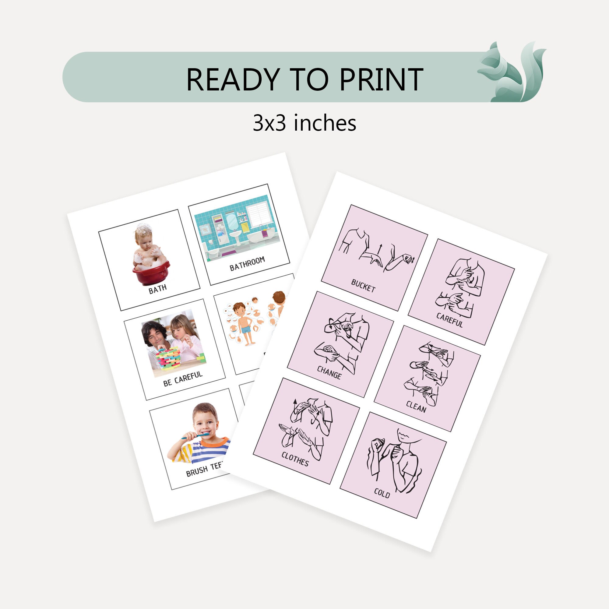 Baby Sign Language Bahroom Routines Words, American Sign Language Baby ...