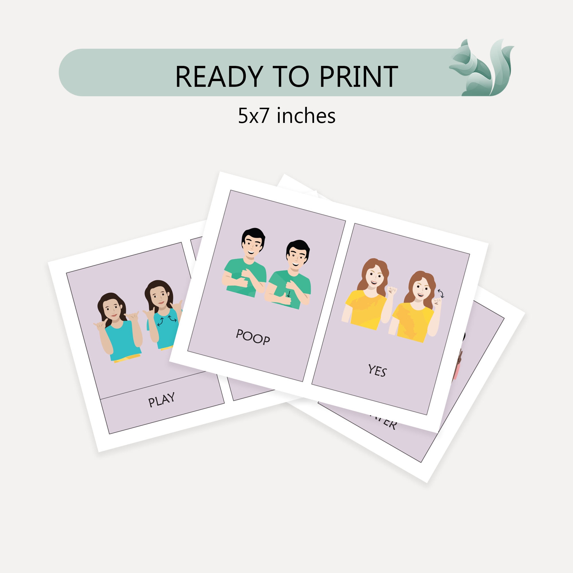 Baby Sign Language Flashcards, ASL Baby Words (digital Download) - Etsy