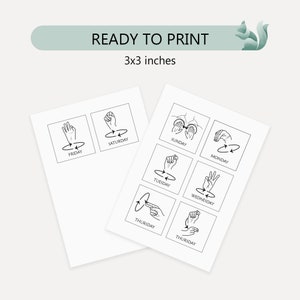 Sign Language Days of Th Week, American Sign Language Kids Words Chart ...