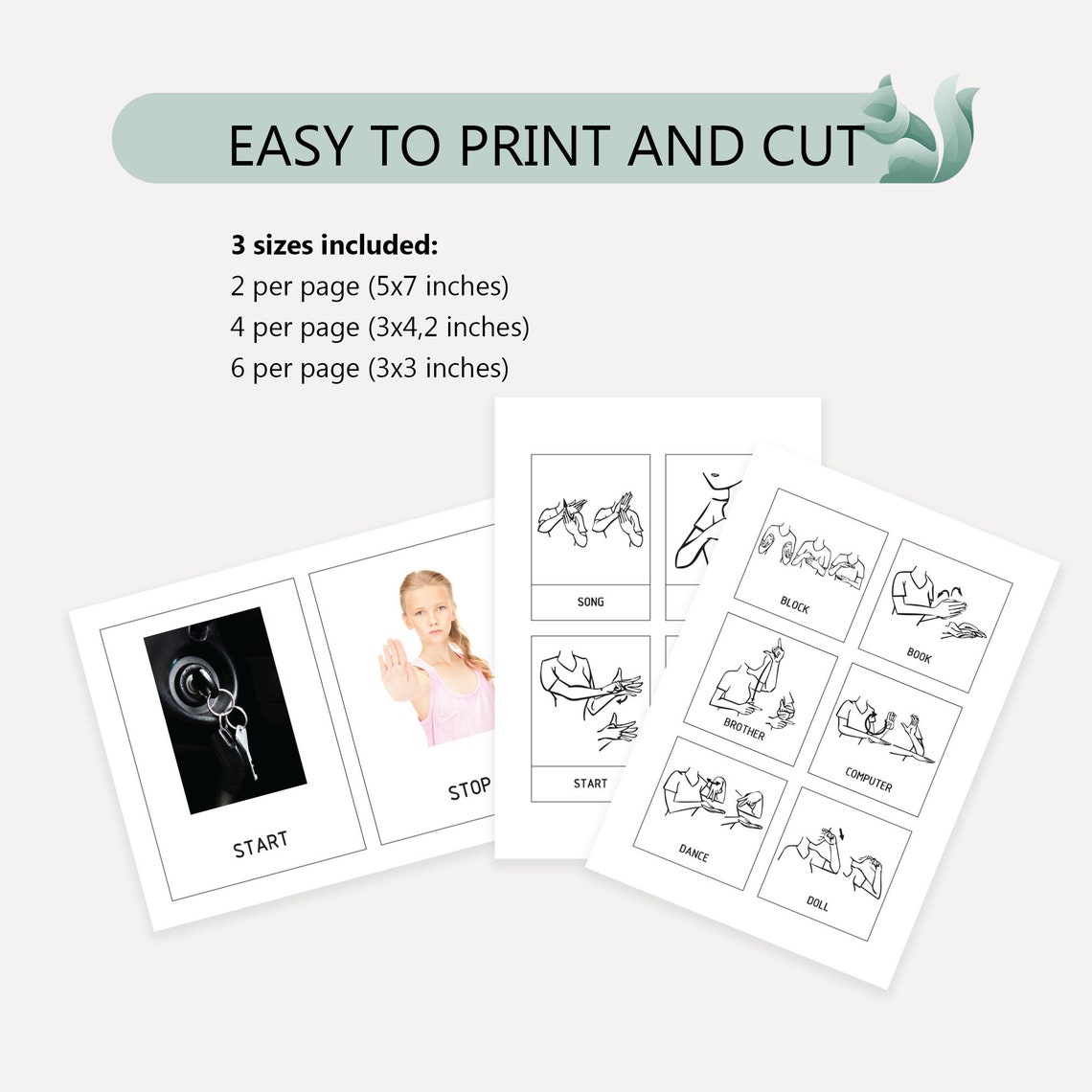 PLAYTIME Sign Language Flash Cards, American Sign Language Playtime ...