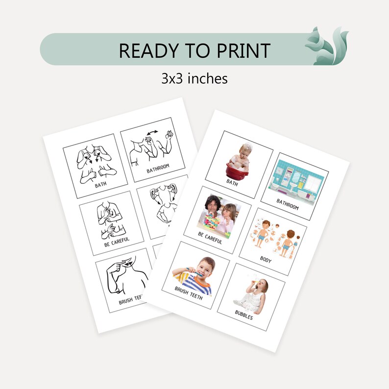 BATHROOM Routines Sign Language, American Sign Language Bathroom Signs ...