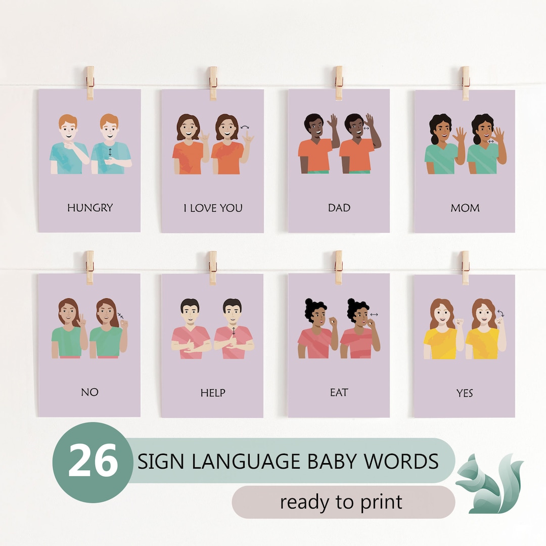 Baby Sign Language Words, American Sign Language Baby Words Chart ...
