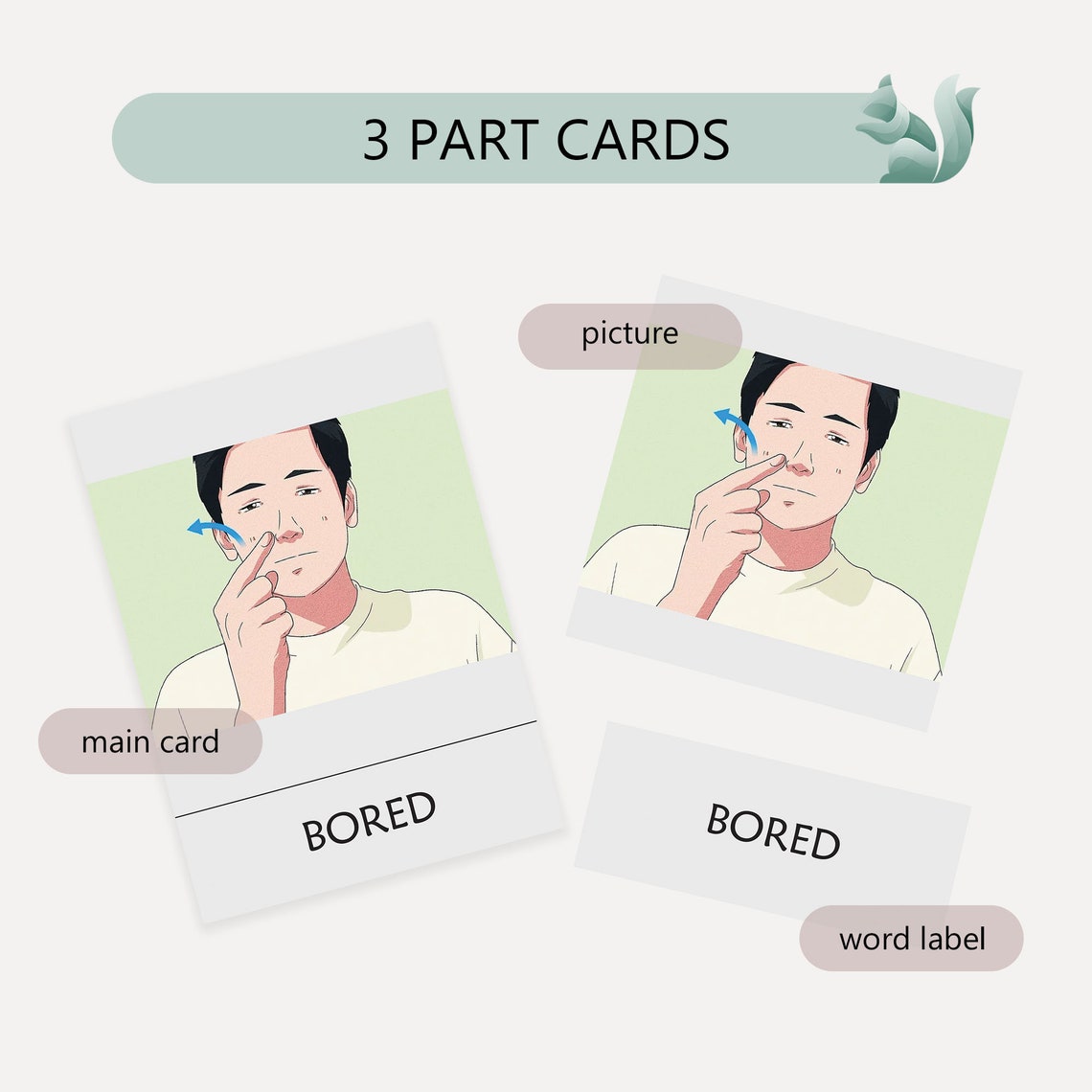 Feelings Flashcards in ASL, American Sign Language Emotions Cards ...