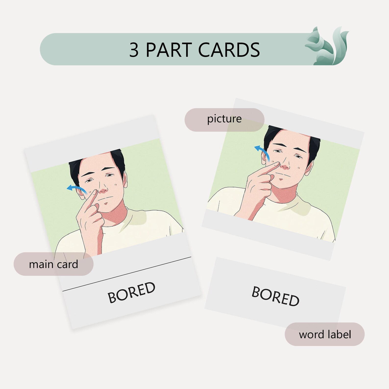 Feelings Flashcards in ASL, American Sign Language Emotions Cards ...