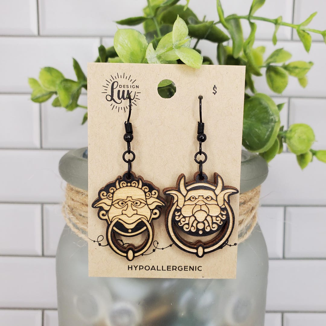 Labyrinth Door Knocker Earrings