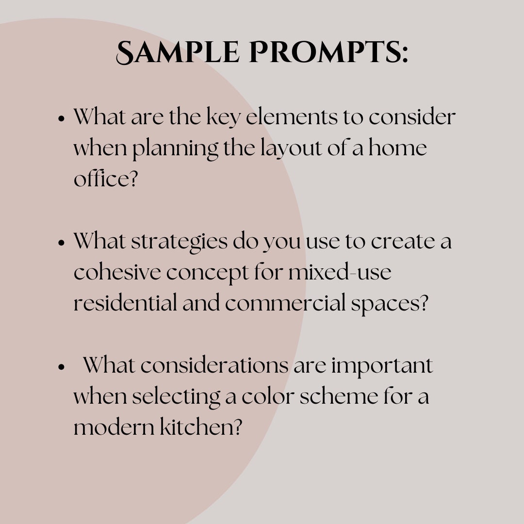 Chatgpt Prompts for Interior Designers - Etsy