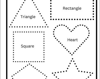 Preschool Shapes Tracing Worksheet Preschool Worksheets Preschool Shape ...