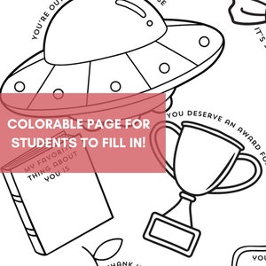 Teacher Appreciation Coloring Sheet Printable - Thank You From Student ...
