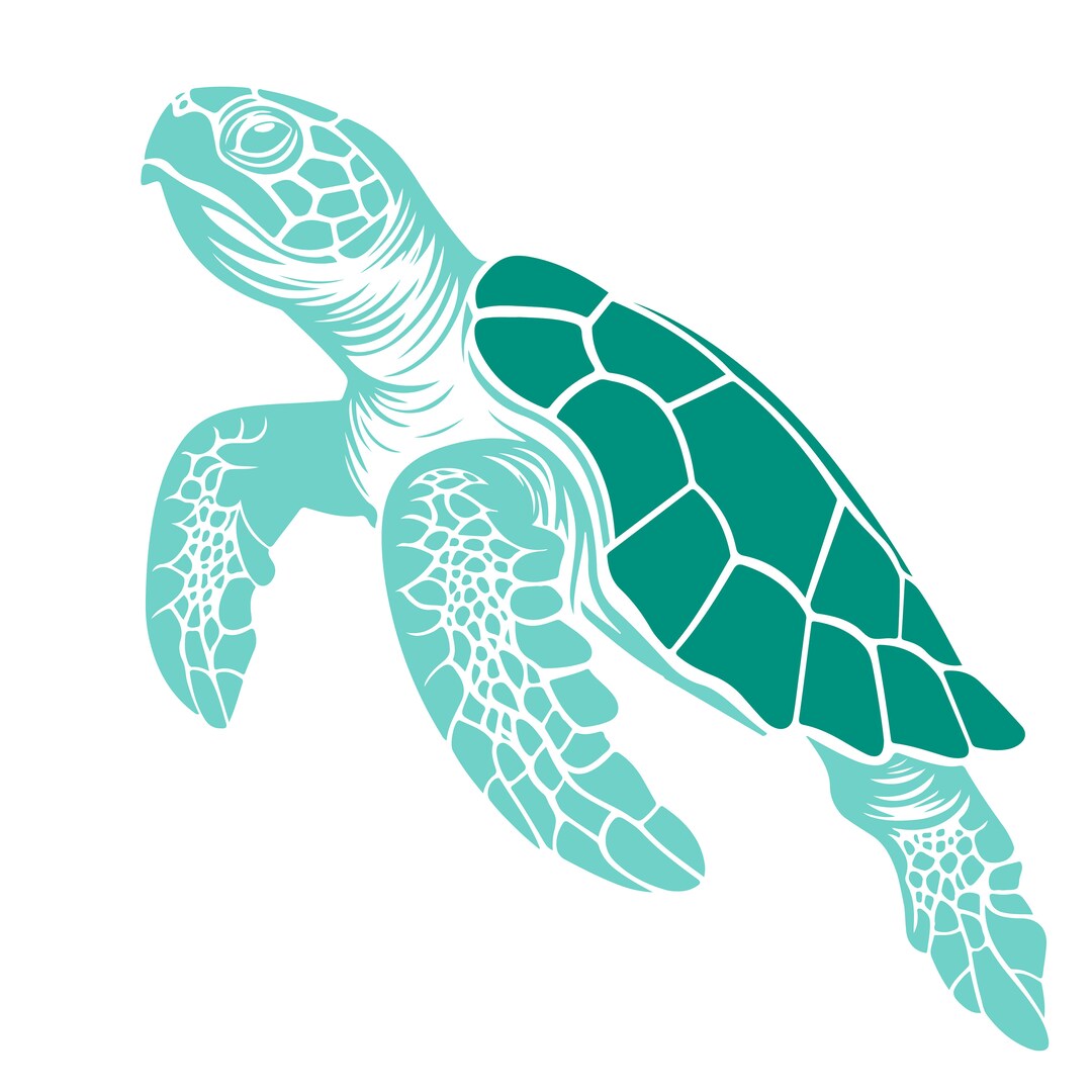 Sea Turtle SVG Cut File,sea Turtle Clip Art,files for Cricut,beach ...
