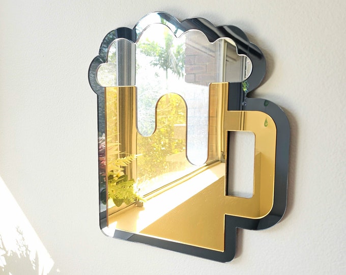 Small Beer Mirror - Colourful Mirror Wall Art, Retro Bar Art - Etsy