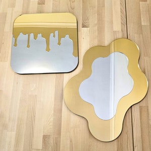 The Gold Drip Mirror Colourful Mirror Wall Art, Unique Modern Home ...