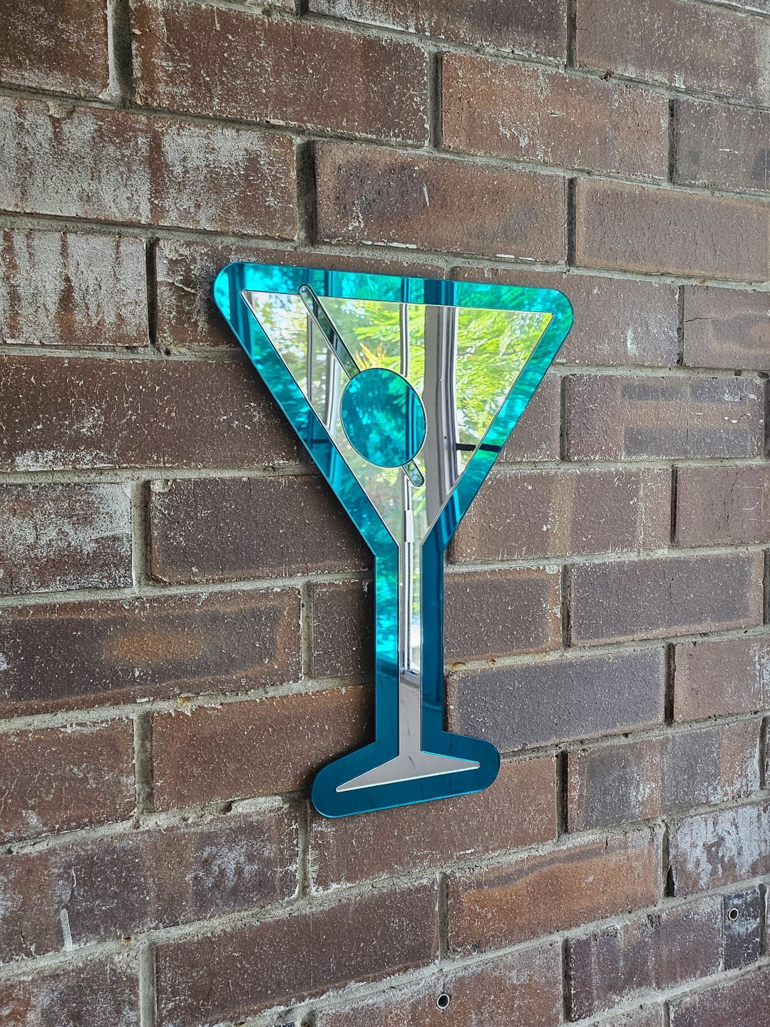 Large Martini Mirror - Colourful Cocktail Bar Wall Art - Etsy