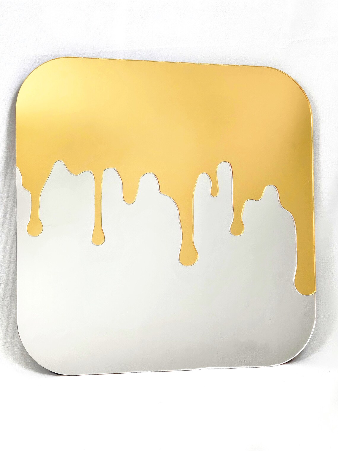 The Gold Drip Mirror Colourful Mirror Wall Art, Unique Modern Home ...