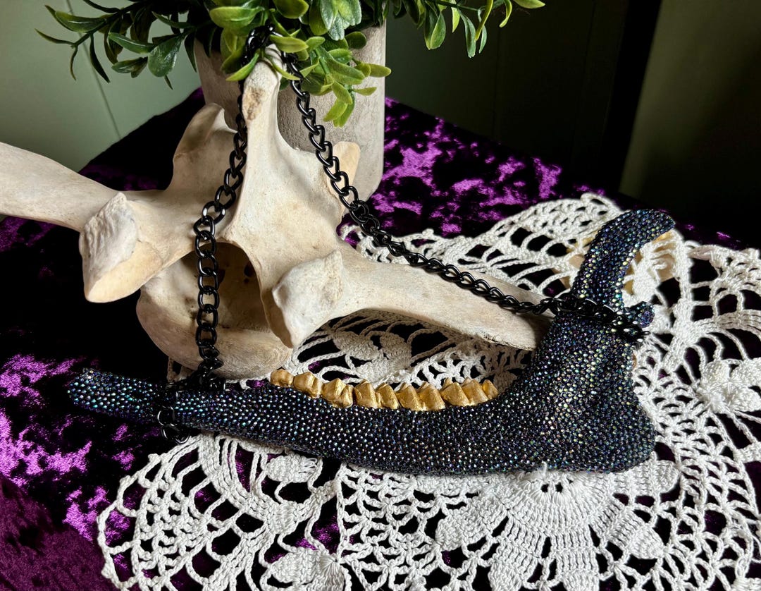 Rhinestone Deer Jaw Bone Wall Hanger - Etsy