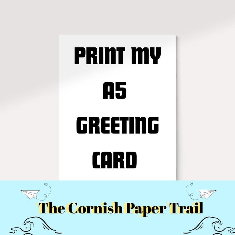 Custom A5 Greeting Card Printing Service | Canva Design Prints - Etsy UK
