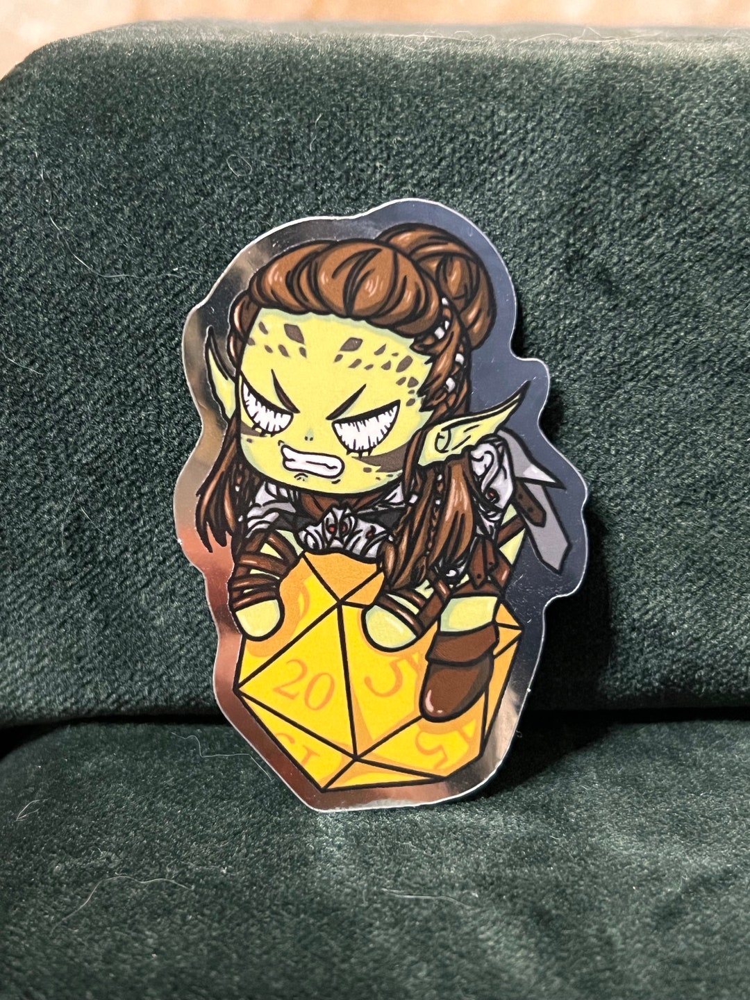 Chibi Laezel D20 Mirror Sticker - Etsy
