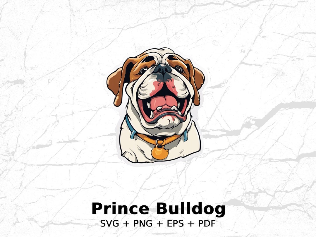 Adorable Prince Bulldog SVG PNG PDF Files Perfect for - Etsy