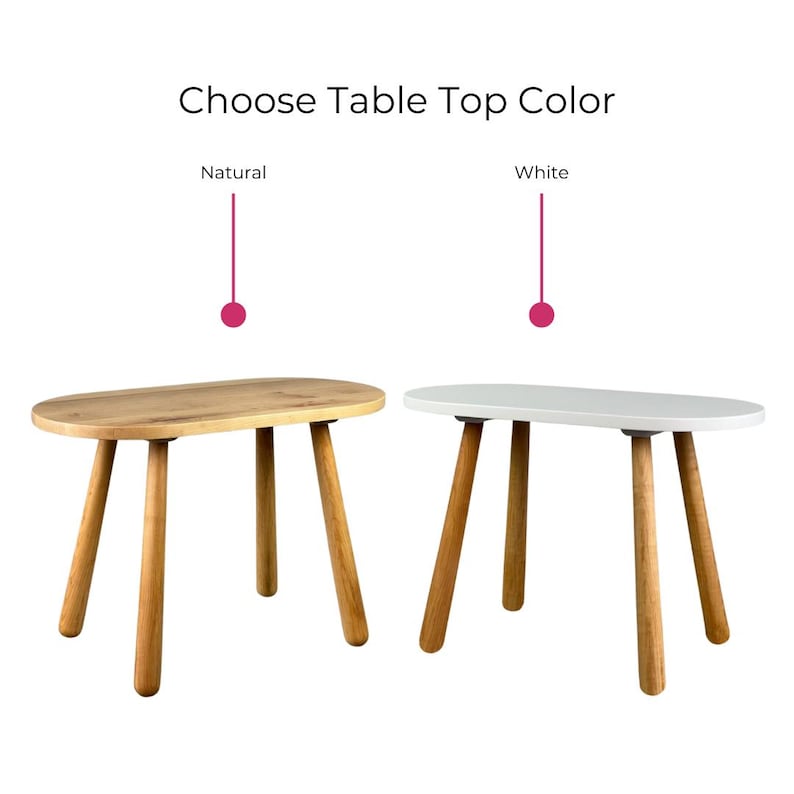 Wooden Oval Table, Wooden Table for Kids, Best Gift for Toddler ...