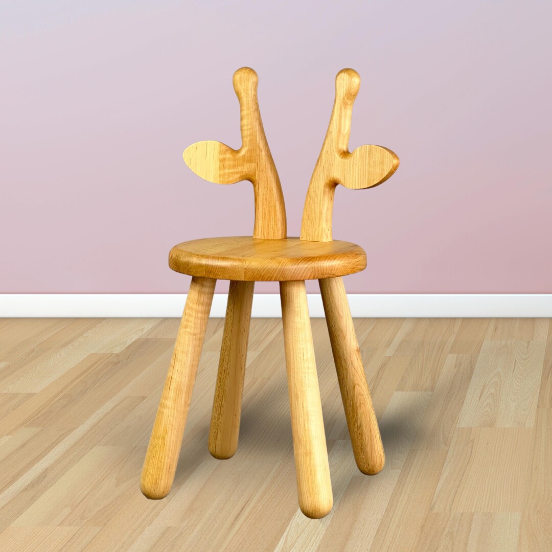 Wooden Giraffe Chair, Gift for Kids, Best Chair for Toddler, Wonderful ...