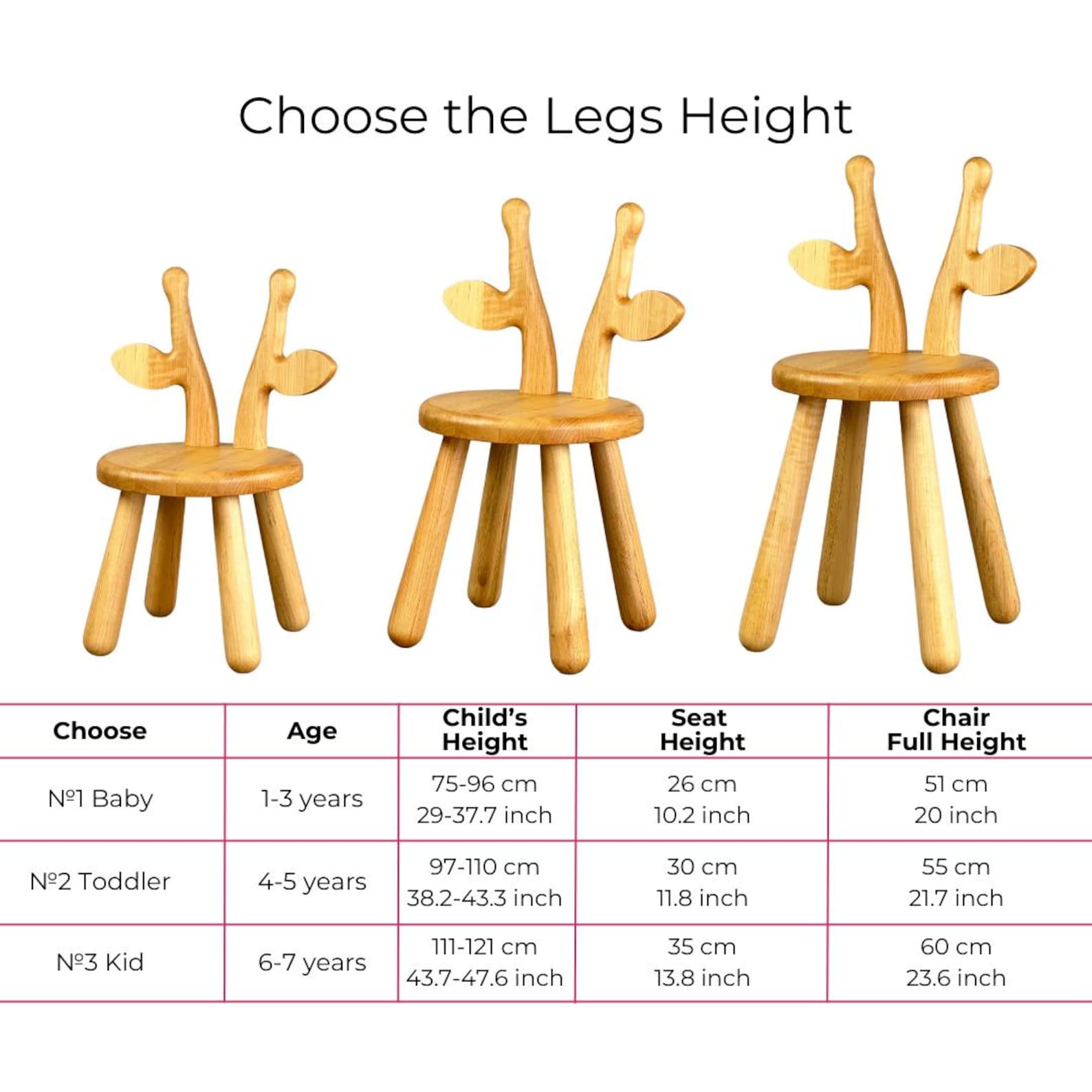 Wooden Giraffe Chair, Gift for Kids, Best Chair for Toddler, Wonderful ...