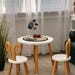 White Big Round Table, Diameter 39" (99 Cm), Solid Wood - Etsy
