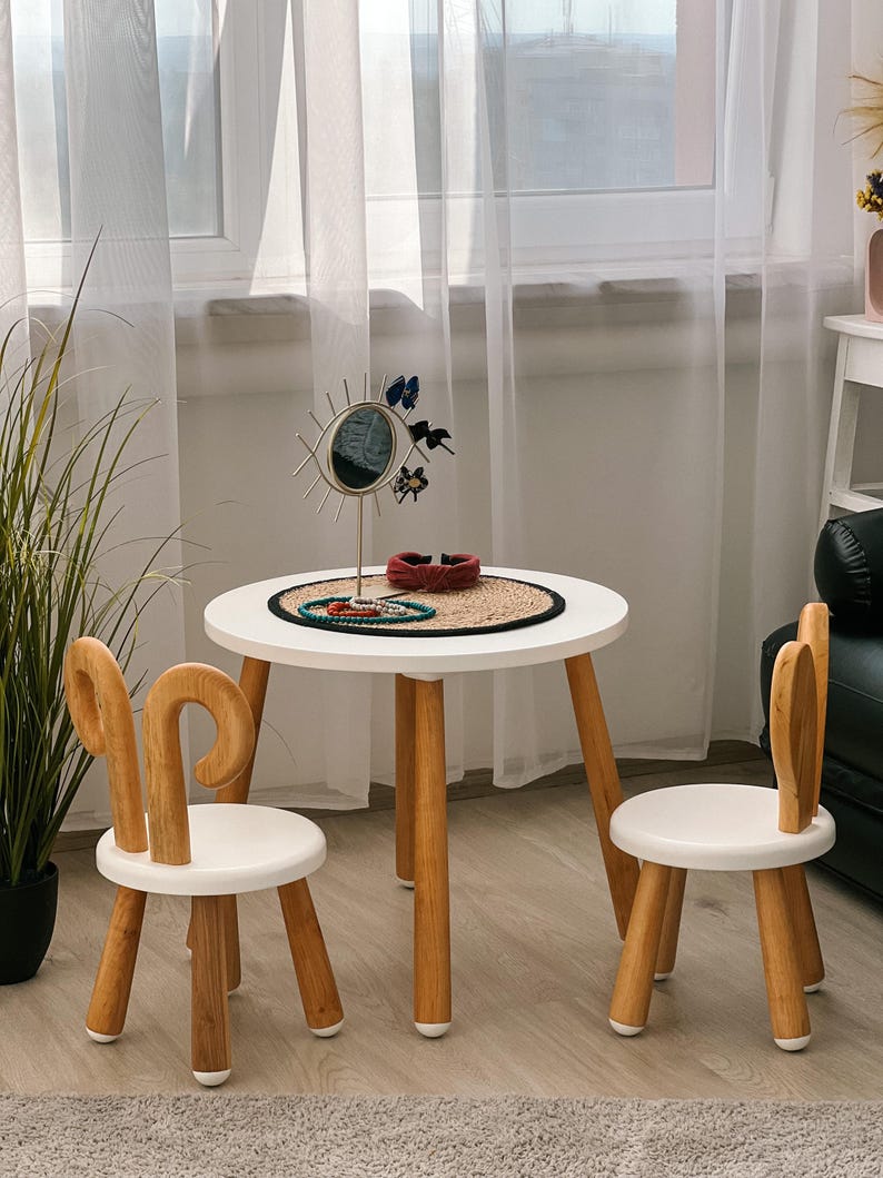 White Big Round Table, Diameter 39" (99 Cm), Solid Wood - Etsy