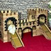 Bunny Castle With Twin Closed Towers, Oak Black Rabbit Palace With Two ...