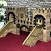 Bunny Castle With Twin Closed Towers, Oak Black Rabbit Palace With Two ...